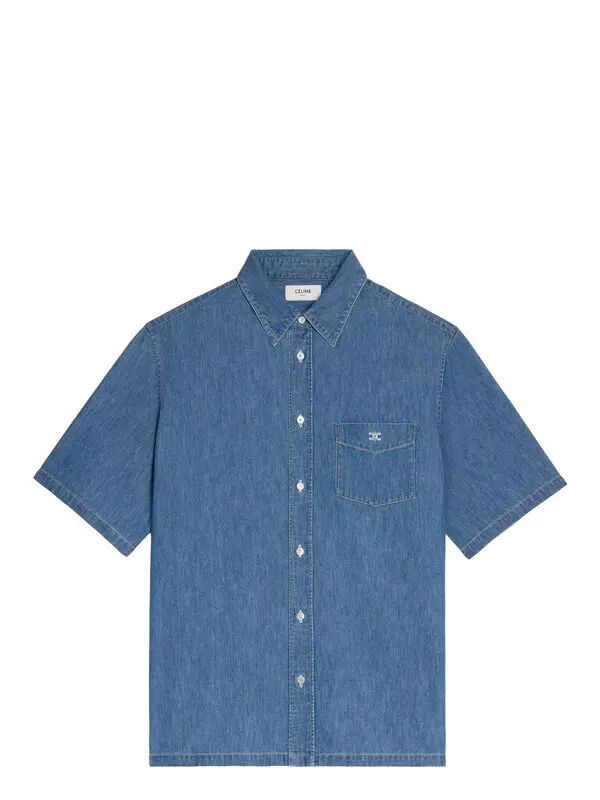 Celine Cotton Shirt With Triomphe Detail - Multicolor