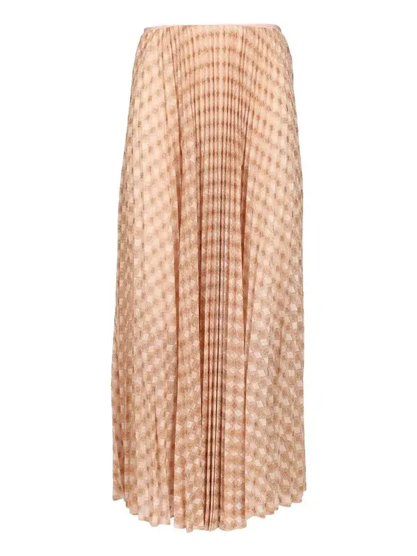 FORTE_FORTE Diamond Jersey Plissé Skirt - Multicolor