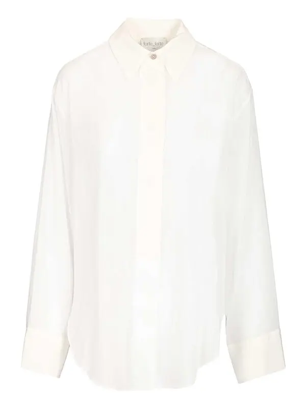 FORTE_FORTE Crepe De Chine Shirt - White