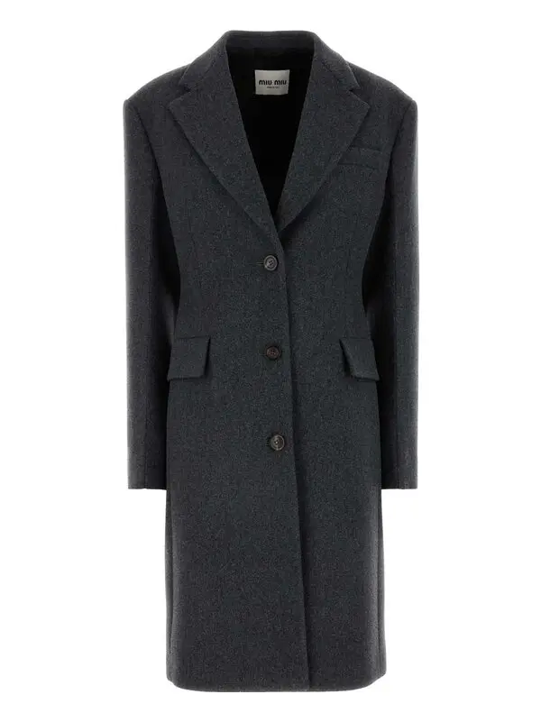 Miu Miu Wool Coat - Gray