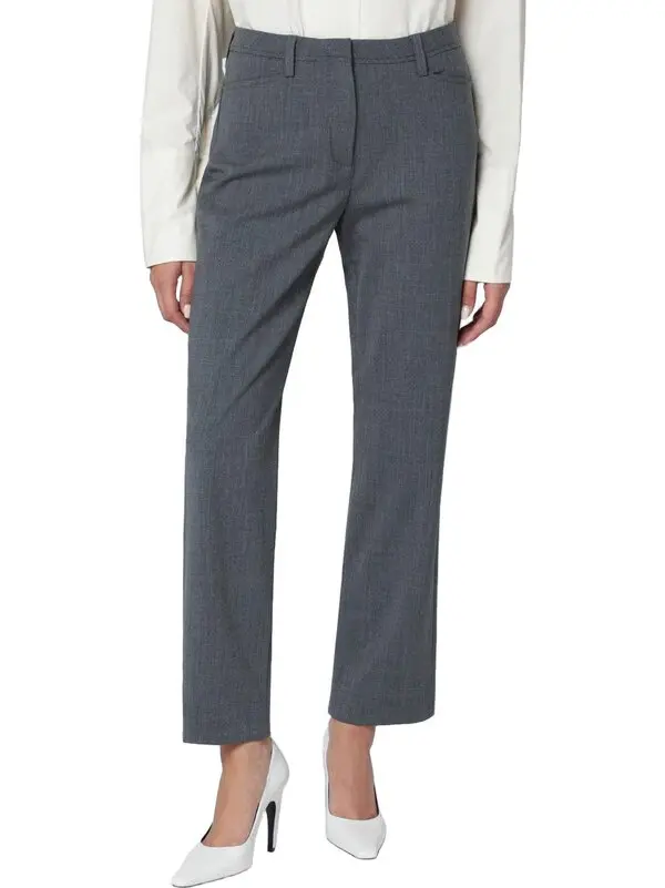 THELATEST Grey Wool-blend Trousers - Blue