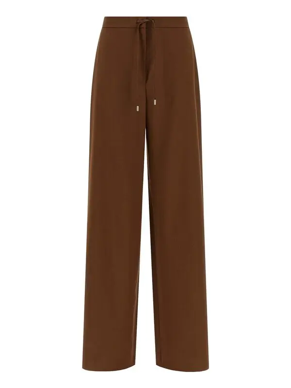 Max Mara Wool Wide-leg Trousers - Brown