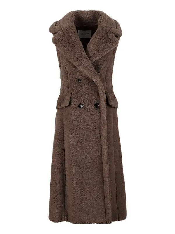 Max Mara Sleeveless Alpaca Blend Coat - Multicolor