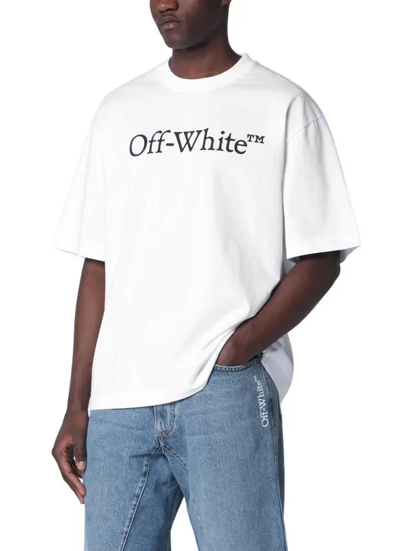 Off-White T-shirt With Logo Print - White