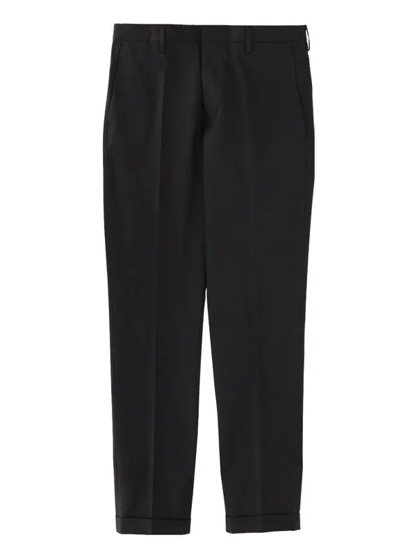 Paul Smith Tailored Organic Cotton Blend Pants - Black