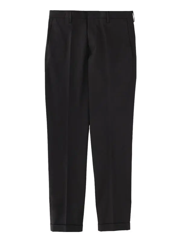 Paul Smith Tailored Organic Cotton Blend Pants - Black