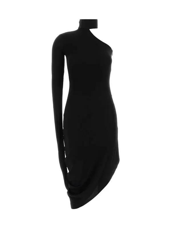 Alexander Wang Asymmetrical One-shoulder Dress - Black