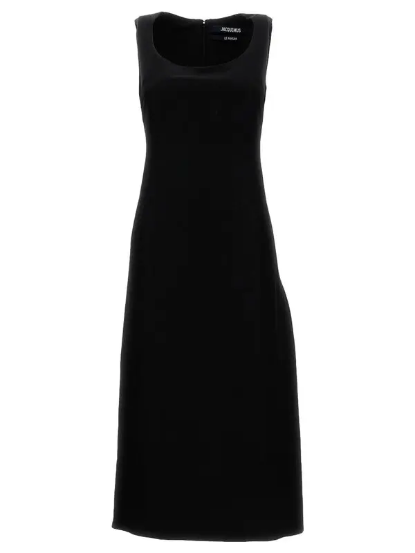 Jacquemus Tablier" Linen Blend Apron Dress - Multicolor