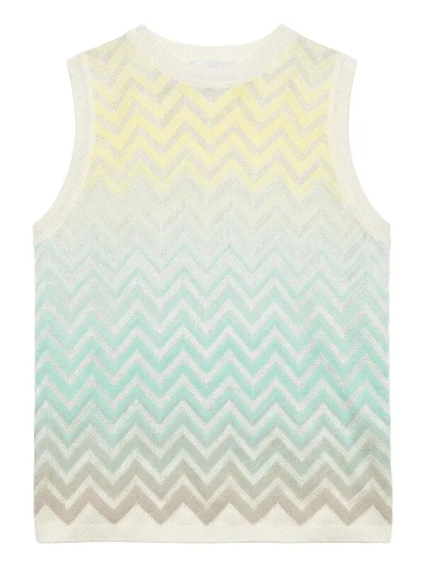 Missoni Chevron Knit Sleeveless Top - Multicolor