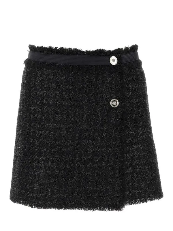 Versace Tweed Mini Skirt - Black