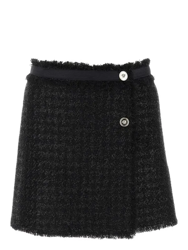 Versace Tweed Mini Skirt - Black