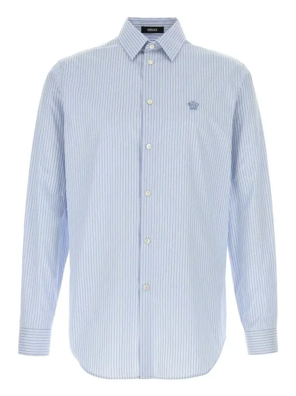 Versace Embroidered Poplin Shirt - Multicolor