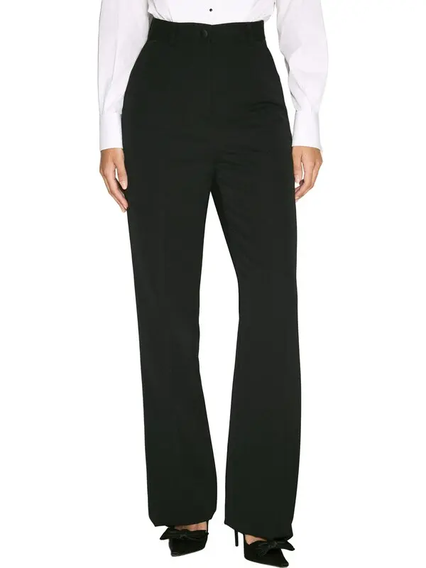 Dolce & Gabbana Wool Gabardine Tuxedo Pants - Black
