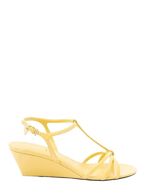 Prada Patent Leather Wedge Sandals - Multicolor
