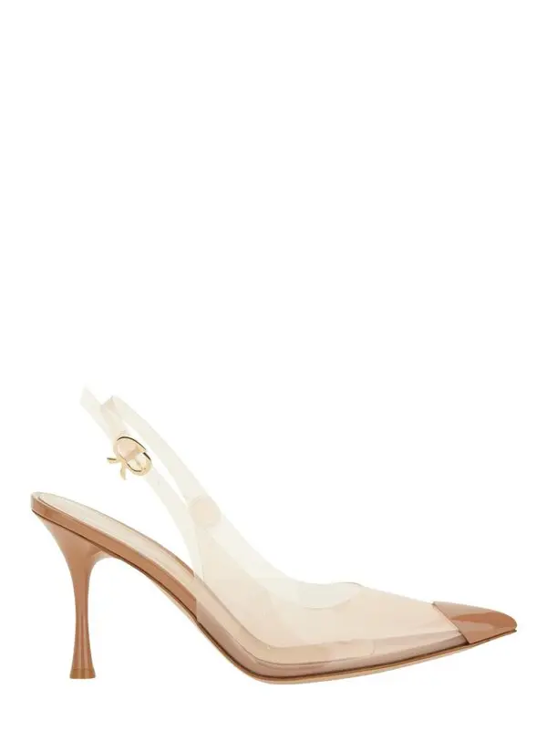 GIANVITO ROSSI Diana 85 Slingback Shoes - Cream
