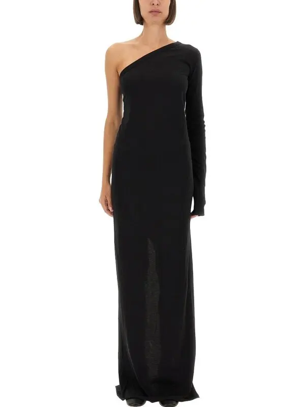 Rick Owens Asymmetrical Maxi Dress - Black