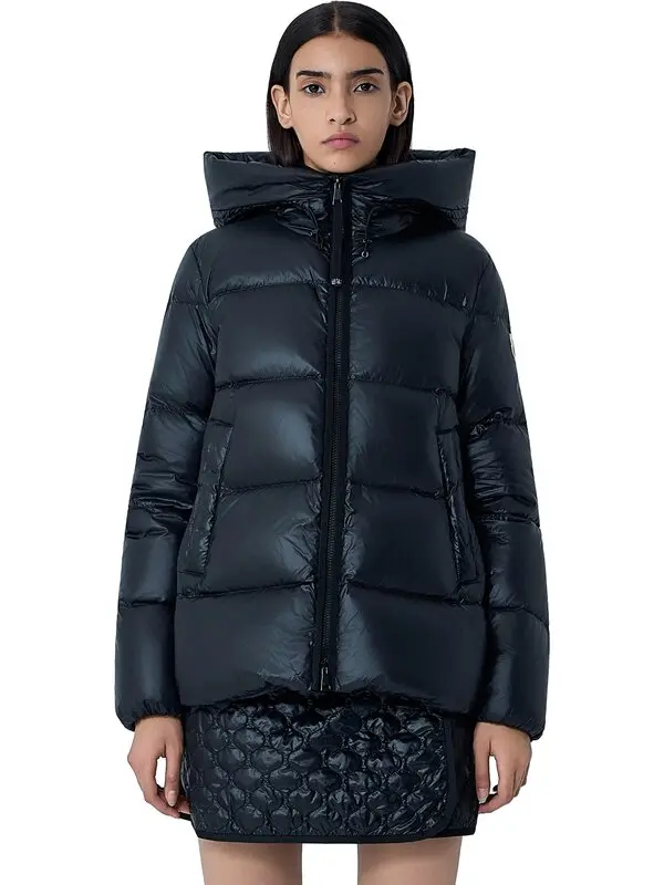 Moncler Quilted Hooded Parka - Black