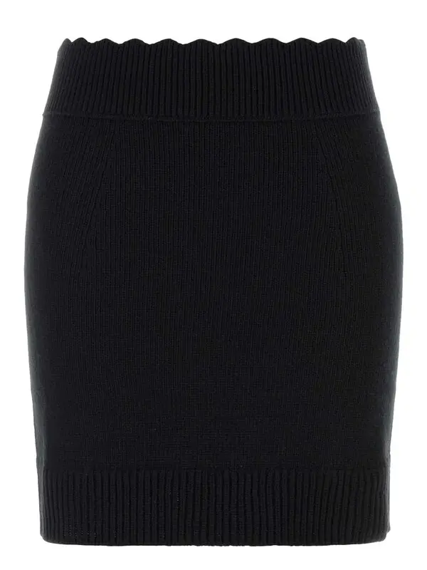 Chloé Wool Blend Mini Skirt - Black