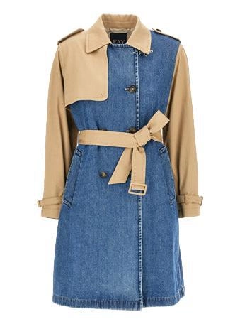 FAY Trench Coat With Belt - Multicolor