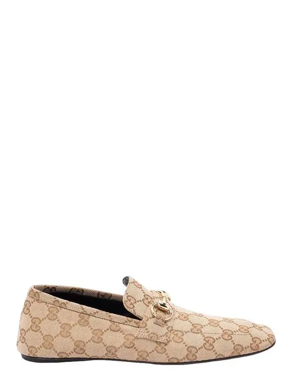 Gucci Gg Monogram Loafers With Gold Tone Horsebit Detail - Multicolor