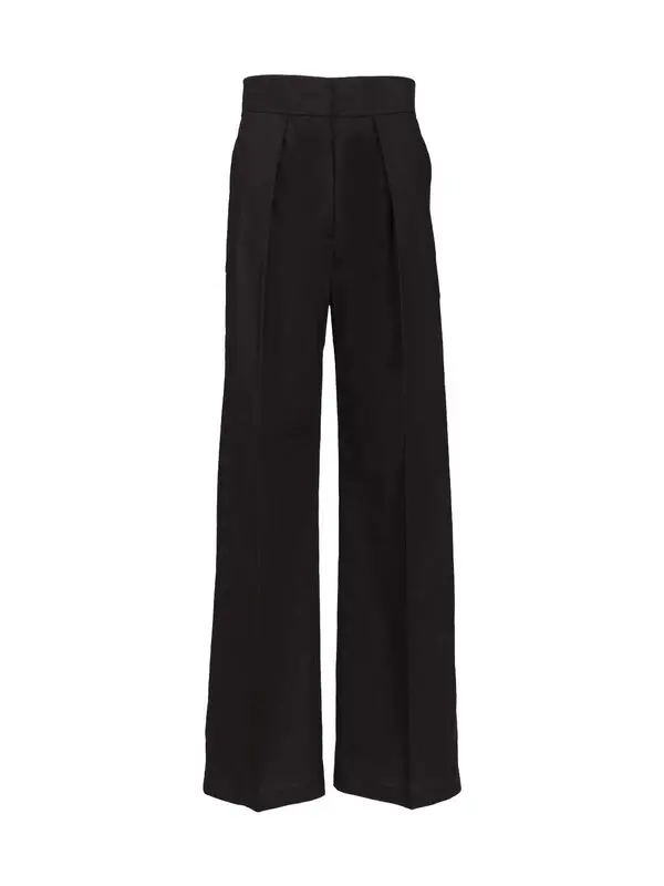 FORTE_FORTE Belted High-waist Pleated Trousers - Blue
