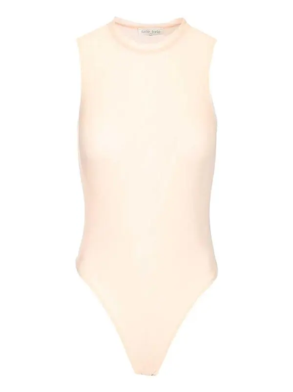 FORTE_FORTE Sleeveless Sheer Tulle Bodysuit - Multicolor