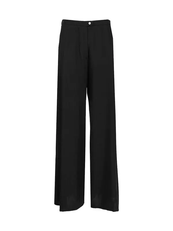 FORTE_FORTE Flared Trousers - Black