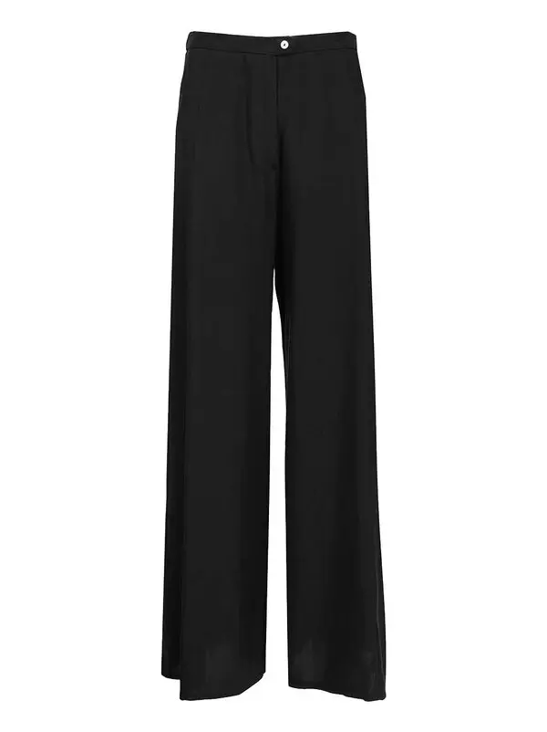 FORTE_FORTE Flared Trousers - Black