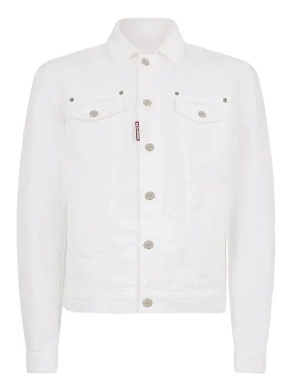 Dsquared2 Cotton Jean Jacket - Multicolor
