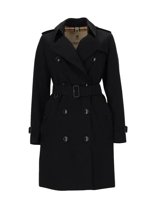 Burberry Double-breasted Kensington Trench Coat - Black