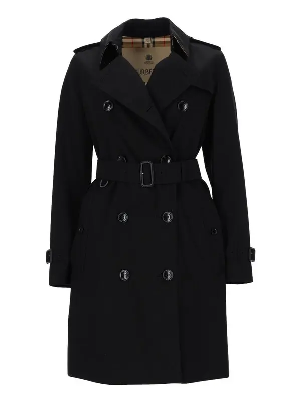 Burberry Double-breasted Kensington Trench Coat - Black