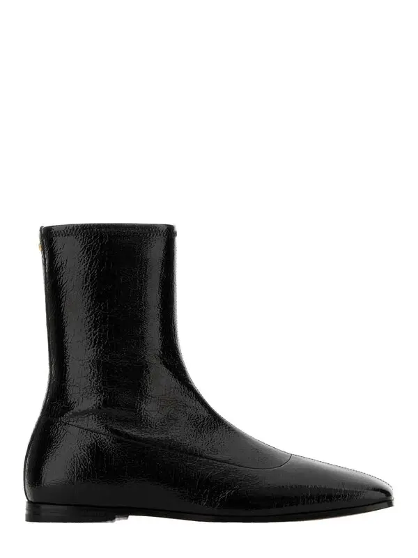 Valentino Garavani Leather Vlogo Signature Ankle Boots - Black