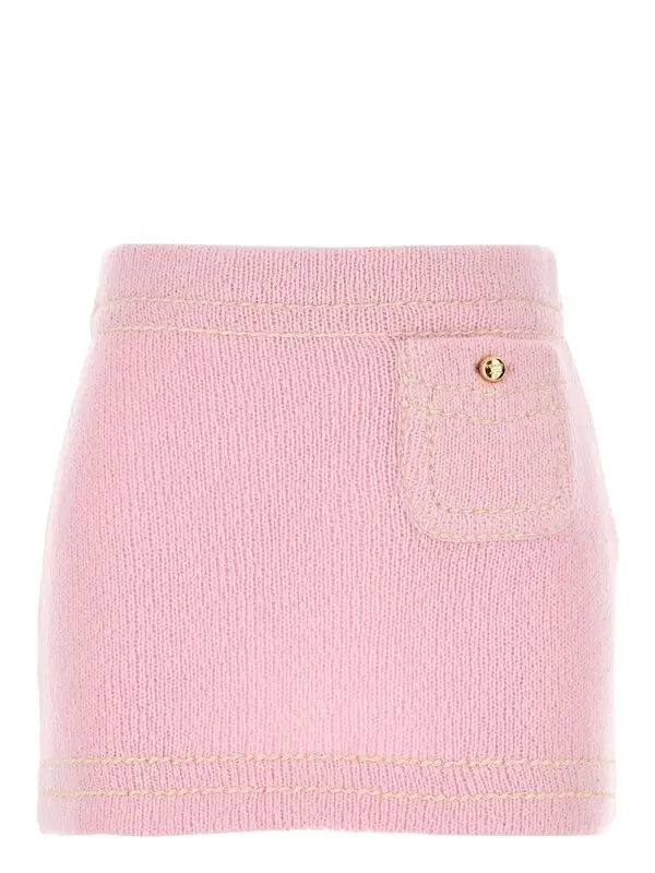 Prada Cashmere Mini Skirt - Pink