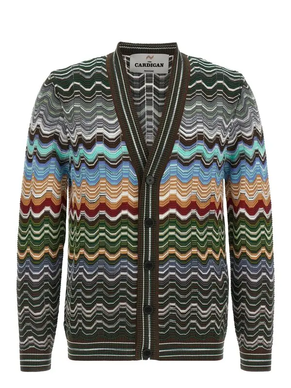 Missoni Chevron Pattern V-neck Cardigan - Multicolor