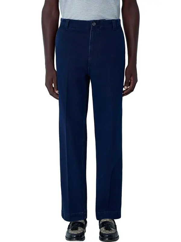 Gucci Five-pocket Straight-leg Jeans - Blue