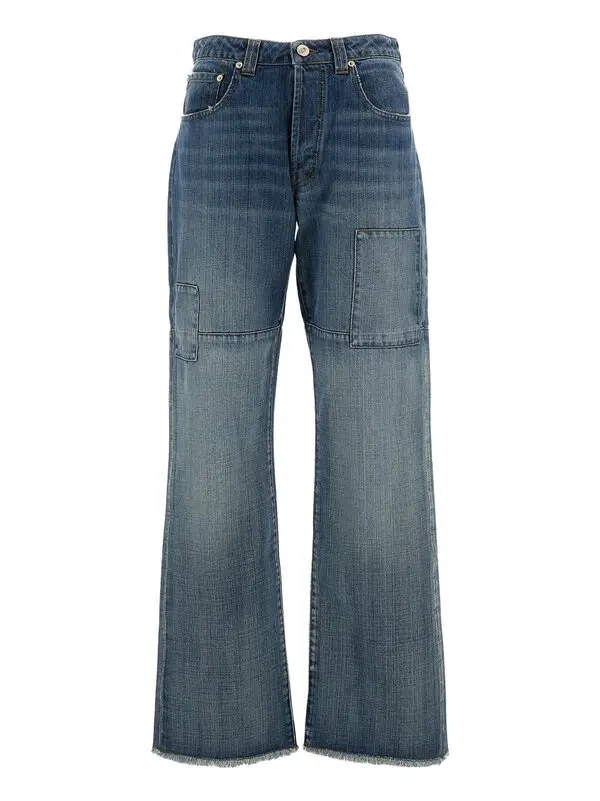 WALES BONNER Chance Straight Leg Jeans - Multicolor