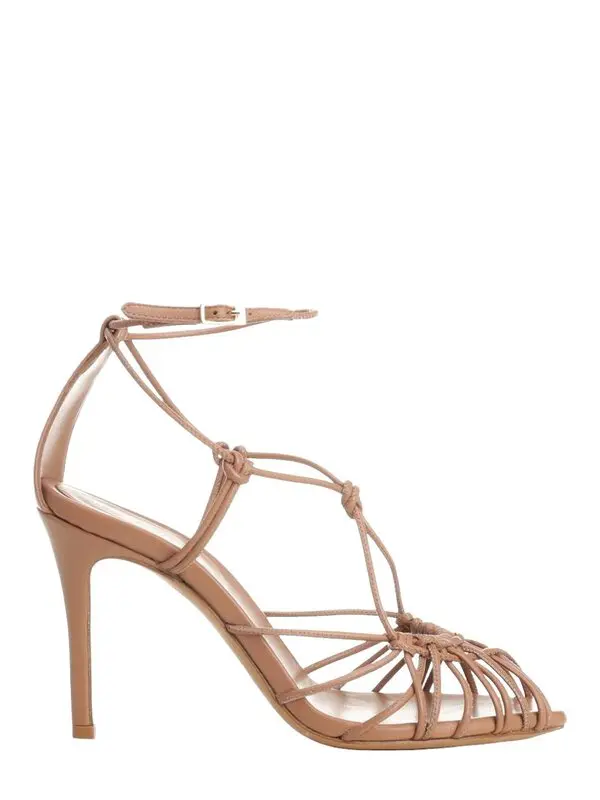 FORTE_FORTE Strappy Knot Detail Stiletto Sandals - Multicolor