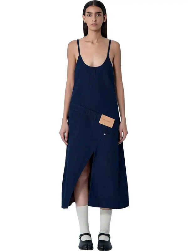 JW Anderson Twisted Denim Dress - Blue