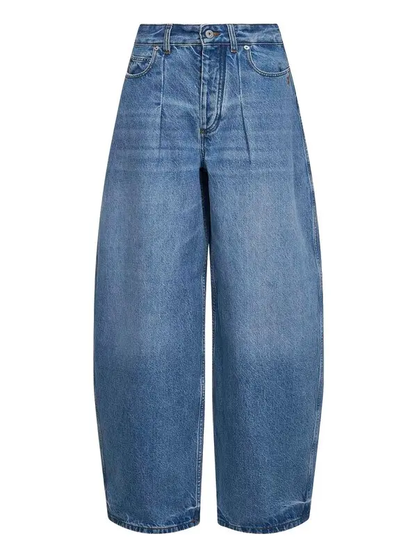Jacquemus Ovalo De-nîmes" Stonewashed Denim Jeans - Multicolor