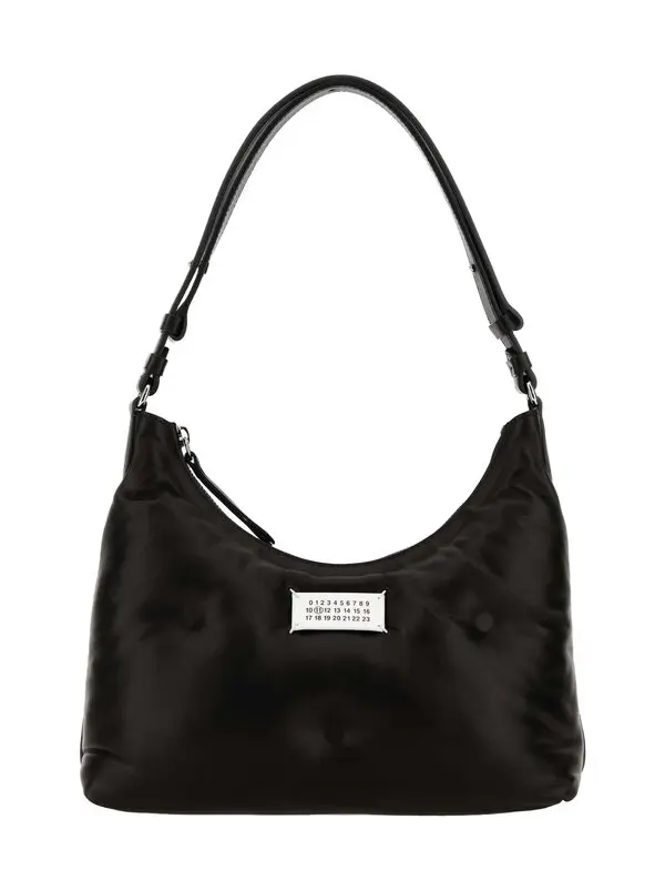 MAISON MARGIELA Nappa Leather Small Glam Slam Hobo Shoulder Bag - Black