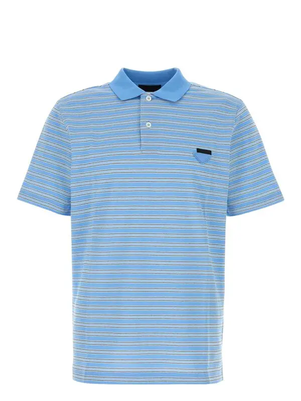 Prada Embroidered Piquet Polo Shirt - Multicolor