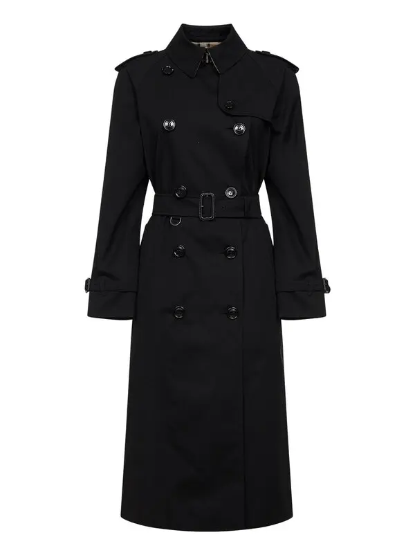 Burberry Black Heritage Waterloo Long Trench Coat - Multicolor