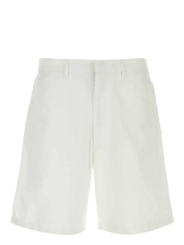 Prada Oxford Bermuda Shorts - White