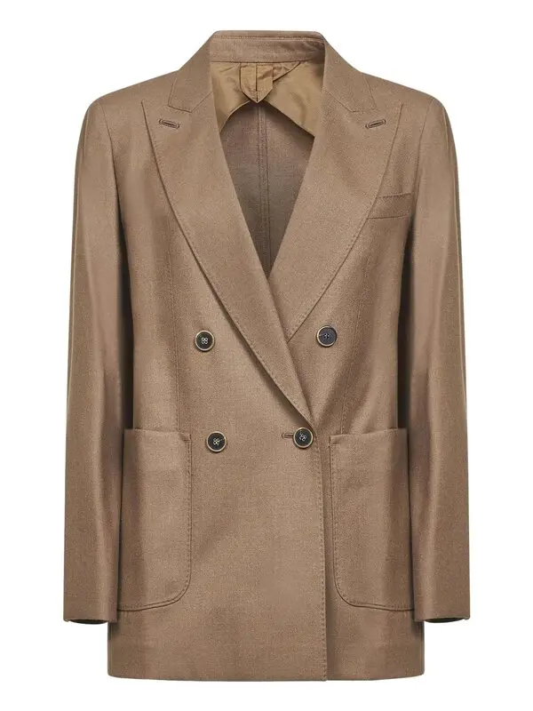 Max Mara Tobacco Stretch Cashmere Harald Blazer - Multicolor