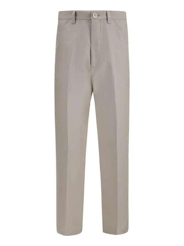 Brunello Cucinelli Cotton And Linen Trousers - Multicolor