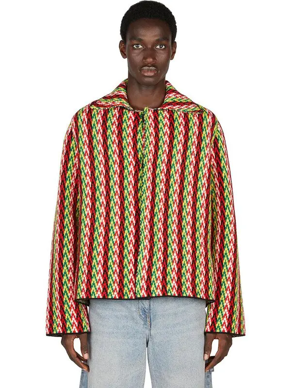 LANVIN Curb Chevron Knit Jacket - Multicolor