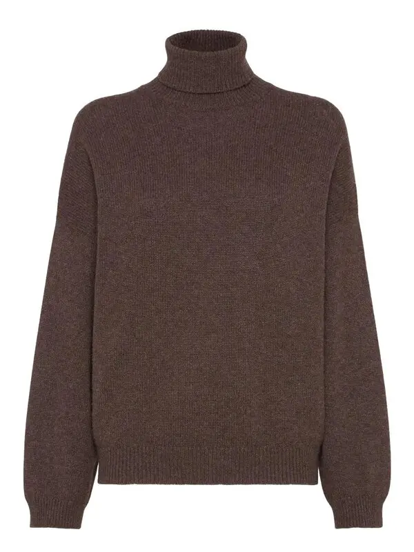 Brunello Cucinelli Cashmere Turtleneck Sweater - Brown