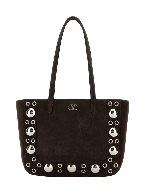 Valentino Garavani Suede Shopping Bag - Brown