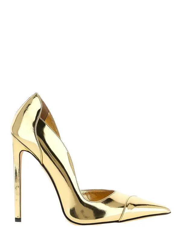 JIMMY CHOO Brigitte Pumps In Metallic Leather - Gold