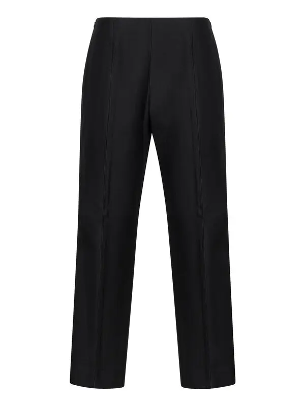 TOTEME Slim Evening Trousers In Wool And Silk - Multicolor